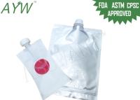 China Opaque Sliver Aluminum Foil Bags For Liquid  / Stand Up Pouch With Spout Packaging for sale