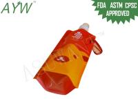 China Reusable Beverage Doypack Liquid Spout Bags Hanging Hole For Milk Dairy Juice for sale