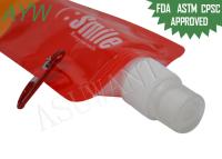 China Reusable Beverage Doypack Liquid Spout Bags Hanging Hole For Milk Dairy Juice for sale