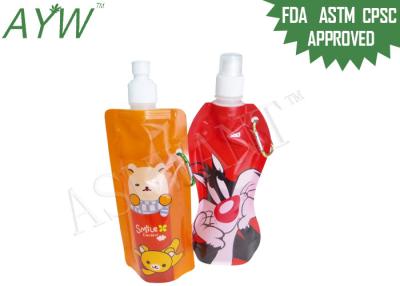 China Portable Carabiner Liquid Spout Bags Customized Size For Kids Baverage Jelly for sale