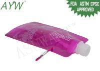 China 15 Oz Stand Up Plastic Liquid Spout Bags With Spout For Outdoor Water Drinking for sale