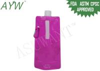 China 15 Oz Stand Up Plastic Liquid Spout Bags With Spout For Outdoor Water Drinking for sale