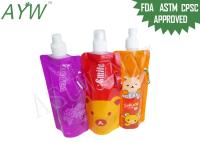China Food Liquid Pouch Packaging For Kids Beverage , Plastic Liquid Bags With Reusable Zip Lock for sale