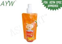 China Glossy Finish Food Grade Liquid Spout Bags With Spout / Vivid Logo Printing for sale