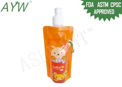 China Glossy Finish Food Grade Liquid Spout Bags With Spout / Vivid Logo Printing for sale