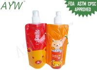 China Glossy Finish Food Grade Liquid Spout Bags With Spout / Vivid Logo Printing for sale