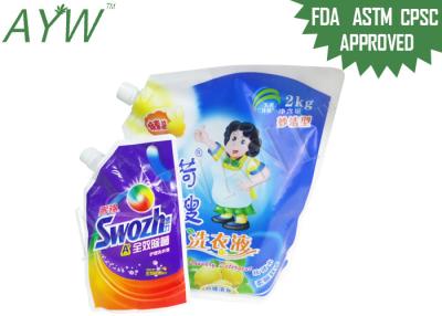 China Resealable Liquid Storage Bags 500ml Glossy Finish For Travel Laundry Detergent for sale