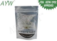China Weed Edible Packaging Bags 1 Gram , Plastic Laminated Lockable Medication Bag With Resealable Zip for sale