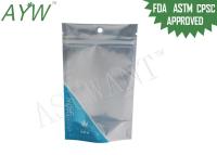 China Medium Size Silver k Foil Bag Pouches ,  Clear Stand Up Pouches For Custom Marijuana Packaging for sale