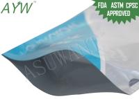 China Medium Size Silver k Foil Bag Pouches ,  Clear Stand Up Pouches For Custom Marijuana Packaging for sale