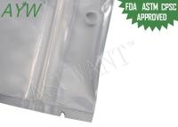 China Medium Size Silver k Foil Bag Pouches ,  Clear Stand Up Pouches For Custom Marijuana Packaging for sale