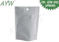 China Medium Size Silver k Foil Bag Pouches ,  Clear Stand Up Pouches For Custom Marijuana Packaging for sale