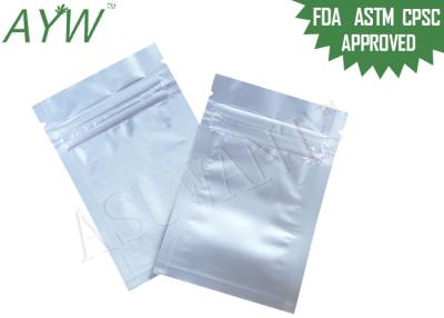China Small Reclosable Foil Lined Bags Moisture Barrier For Medication Storage for sale