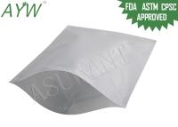 China Glossy Milk White Resealable Foil Bags Mylar Packing Weed With Reusable Zipper for sale