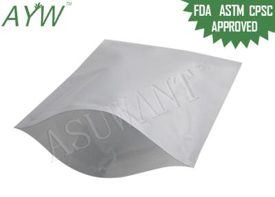 China Glossy Milk White Resealable Foil Bags Mylar Packing Weed With Reusable Zipper for sale