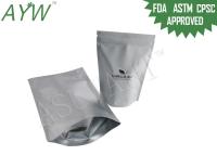 China Matte White Resealable Foil Bags Doypack Moisture Proof For Premium Rocked Tea for sale