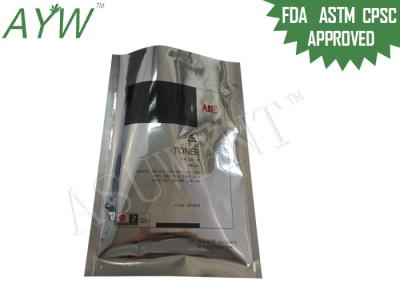 China Toner Packing Resealable Foil Bags Three Side Seal With Customized Logo Printing for sale