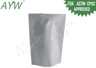 China 8oz Al Film Layers Coffee Beans Bags , Moisture Proof Foil Zip Seal Bagswith Resealable Zipper for sale