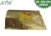 China Moisture Proof Resealable Foil Bags Gold Zip Lock Doypack 200g For Food Ginger Candy for sale
