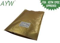 China Moisture Proof Resealable Foil Bags Gold Zip Lock Doypack 200g For Food Ginger Candy for sale