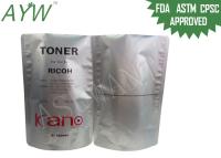 China Silver Stand Up Resealable Foil Bags Smell Proof For Toner Industry Use Packaging for sale