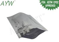 China Stand Up Aluminum Resealable Foil Bags Glossy Pure For Tea / Coffee for sale