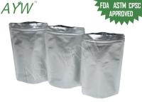 China Silver Pure Aluminum Mylar Foil Bags 50X PET / PE With Reclosable Zip Lock for sale