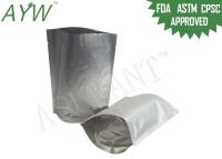 China Silver Pure Aluminum Mylar Foil Bags 50X PET / PE With Reclosable Zip Lock for sale