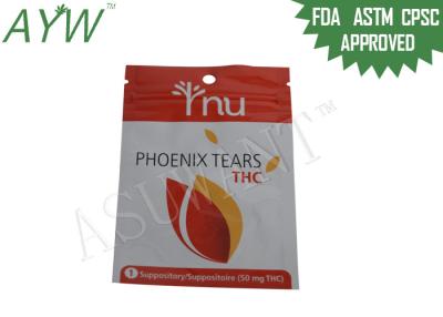 China 50mg THC Suppository Smell Proof Zipper Bags Tightest Seal With Double Track Zipper for sale