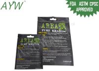 China Clear Window Medical Weed k Bags Tear Notches For Kratom Dry Herb for sale