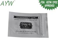 China Flat Small Smell Proof Zipper Bags Black With Aromatic Double Side Tape for sale