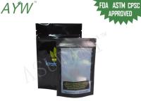 China Mylar Clear Window Stand Up Plastic Bags Tear Notch For Weed Weed Seed Pouch for sale