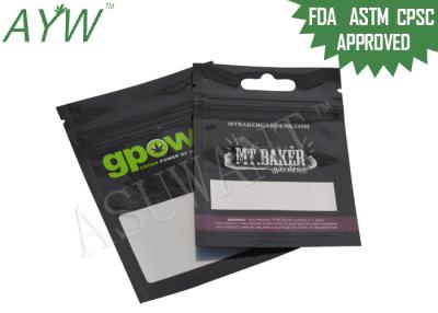 China Resealable Smell Proof Zipper Bags Biodegradable For Marijuana Medication for sale