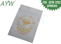 China Kratom Dry Herb Smell Proof Zipper Bags With Zip Lock / Tear Notchs for sale