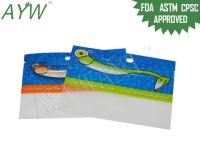 China Clear Zipper Mini Food Packaging Bags With Notches , Resealable Foil Bags For Fishing Bait / Tackle for sale