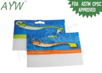 China Clear Zipper Mini Food Packaging Bags With Notches , Resealable Foil Bags For Fishing Bait / Tackle for sale