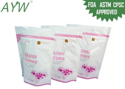 China Reusable Smell Proof Stand Up Zipper Bags For Snack Slim Chews Packaging for sale