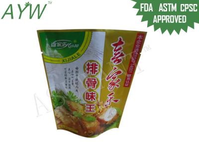 China Notches Stand Up Zipper Bags Moisture Resistant With For Seasoning / Condiment for sale
