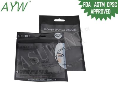 China Plastic Cosmetic Stand Up Zipper Bags Three Sides Seal Bag With Gravure Printed for sale