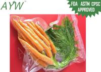 China Transprent Gas Proof  Food Vacuum Bags Stand Up Poly Plastic With S / M Size for sale