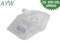 China Soft Drink Liquid Spout Bags Food Grade Glossy Finished FDA With Spout Cap for sale