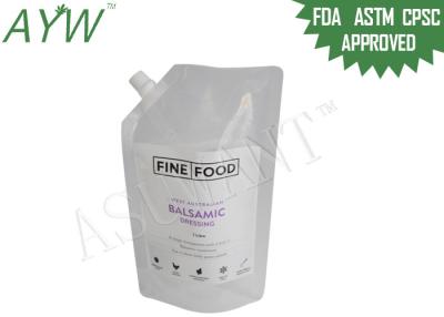 China Soft Drink Liquid Spout Bags Food Grade Glossy Finished FDA With Spout Cap for sale