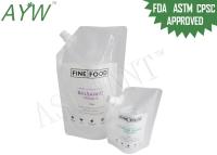 China Soft Drink Liquid Spout Bags Food Grade Glossy Finished FDA With Spout Cap for sale