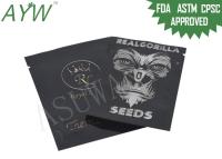 China Family Medicine Smell Proof Zipper Bags Packaging For Regular / Feminised Seeds for sale