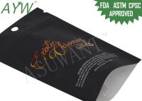 China Edible Marijuana Stand Up Zipper Bags Metalized Inside Protection Barrier for sale