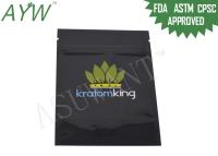 China Opaque Black Stand Up Zipper Bags Light Barrier Doypack For Kratom Capsules for sale