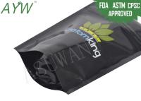 China Opaque Black Stand Up Zipper Bags Light Barrier Doypack For Kratom Capsules for sale