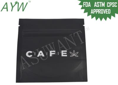 China Medical Marijuana Storage Smell Proof Zipper Bags With Metallized Zipper for sale