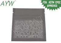 China Medical Marijuana Storage Smell Proof Zipper Bags With Metallized Zipper for sale