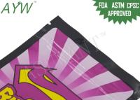 China FDA Flat Weed / Mylar Smell Proof Bags Plastic Laminated With Transparent Zipper for sale